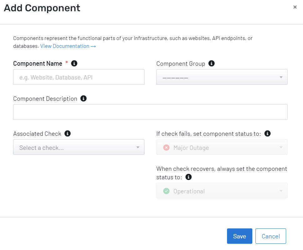 Status Page Forms and Fields – Uptime.com
