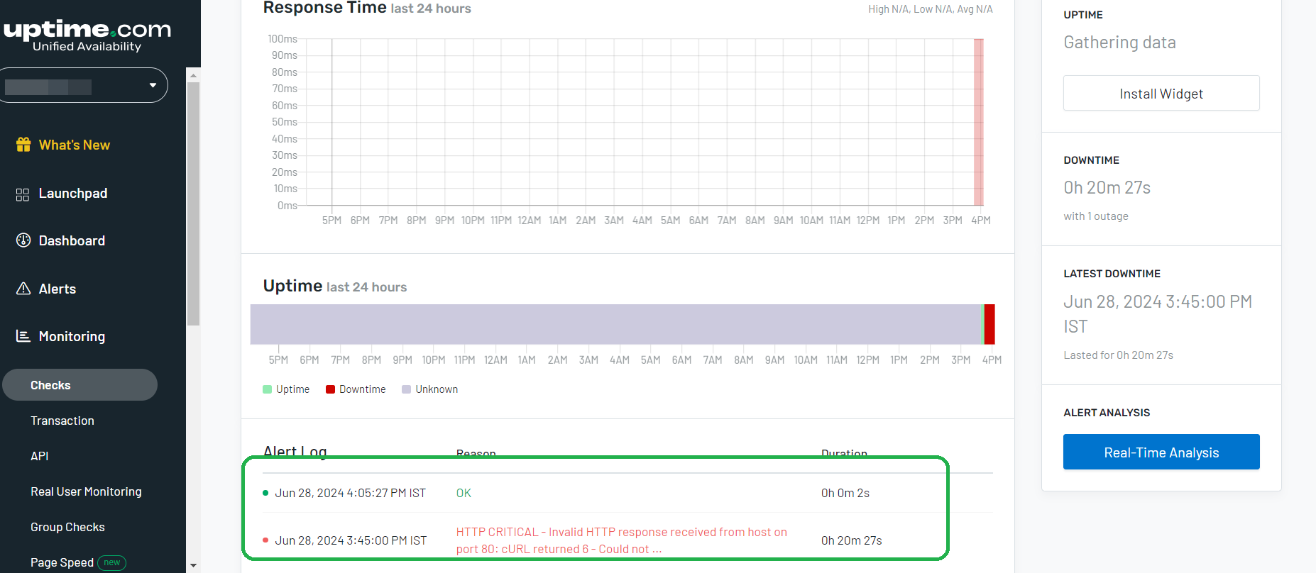Creating an Uptime.com SLA Report – Uptime.com