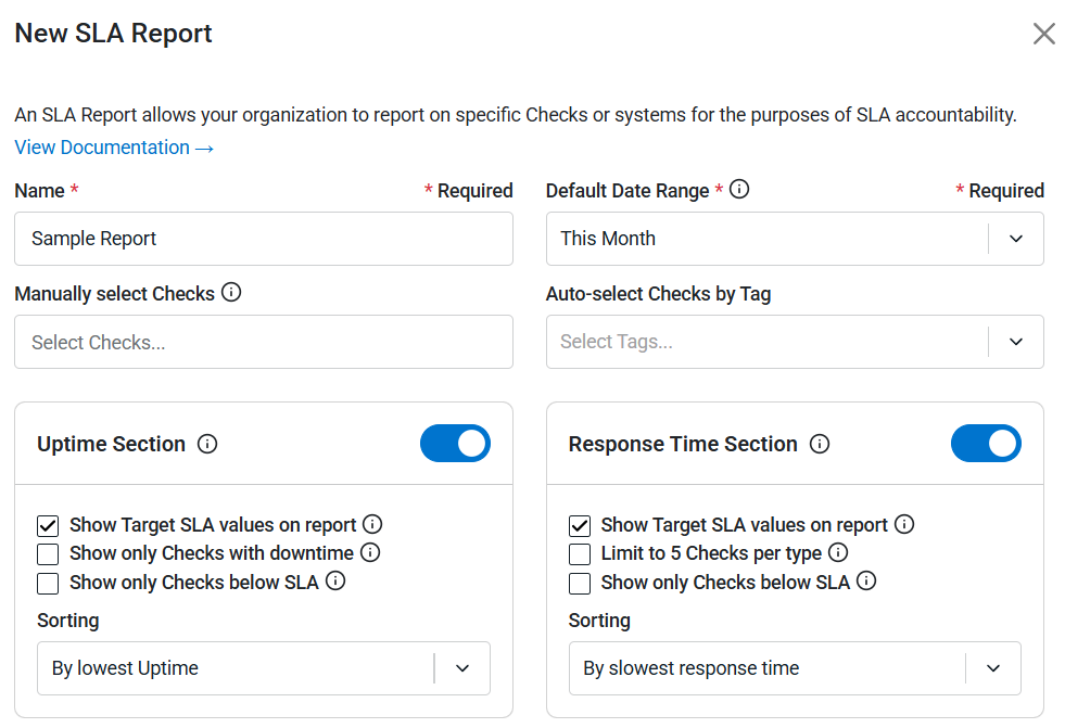 Creating an Uptime.com SLA Report – Uptime.com