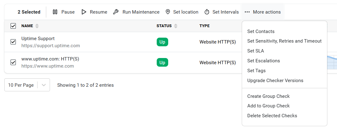 How to Edit Checks in Bulk – Uptime.com